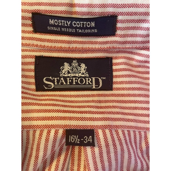 Stafford | Shirts | Vintage Stafford Striped Mens Button Down Shirt | Poshmark